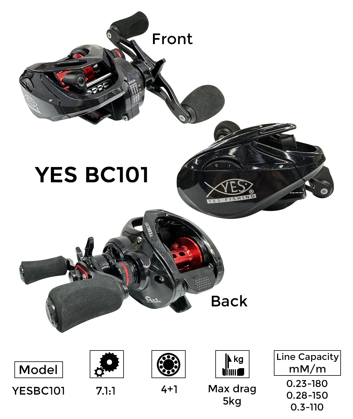 YES NEW BC 101 REEL – YES Fishing